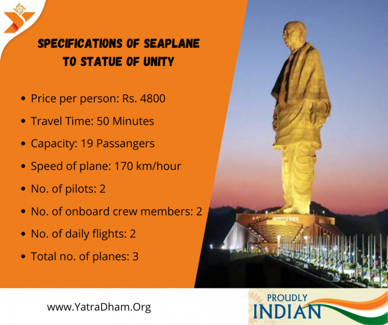 Seaplane to Statue of Unity, Gujarat - Date, Specifications & Stay